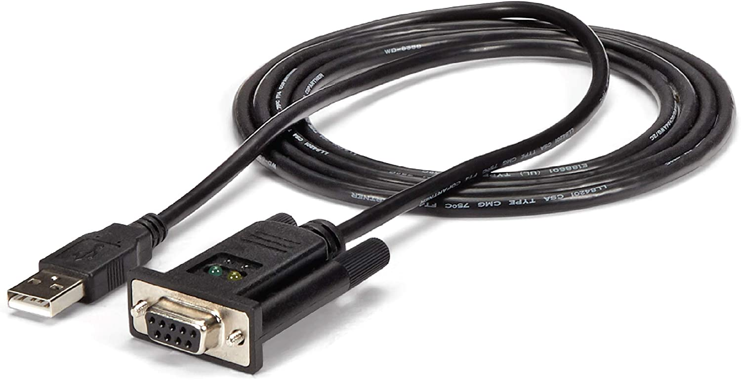 StarTech.com Cable Adaptador de 1 Puerto USB a Módem Nulo Null DB9 RS232 Serie DCE con FTDI - 1x ...